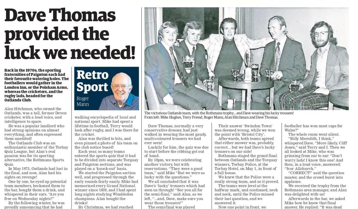 Remembering the unrivalled passion of Bay sports legend Roger Mann ...