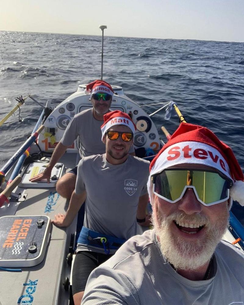 Atlantic rowers celebrate Christmas with satellite call - plus sharks ...