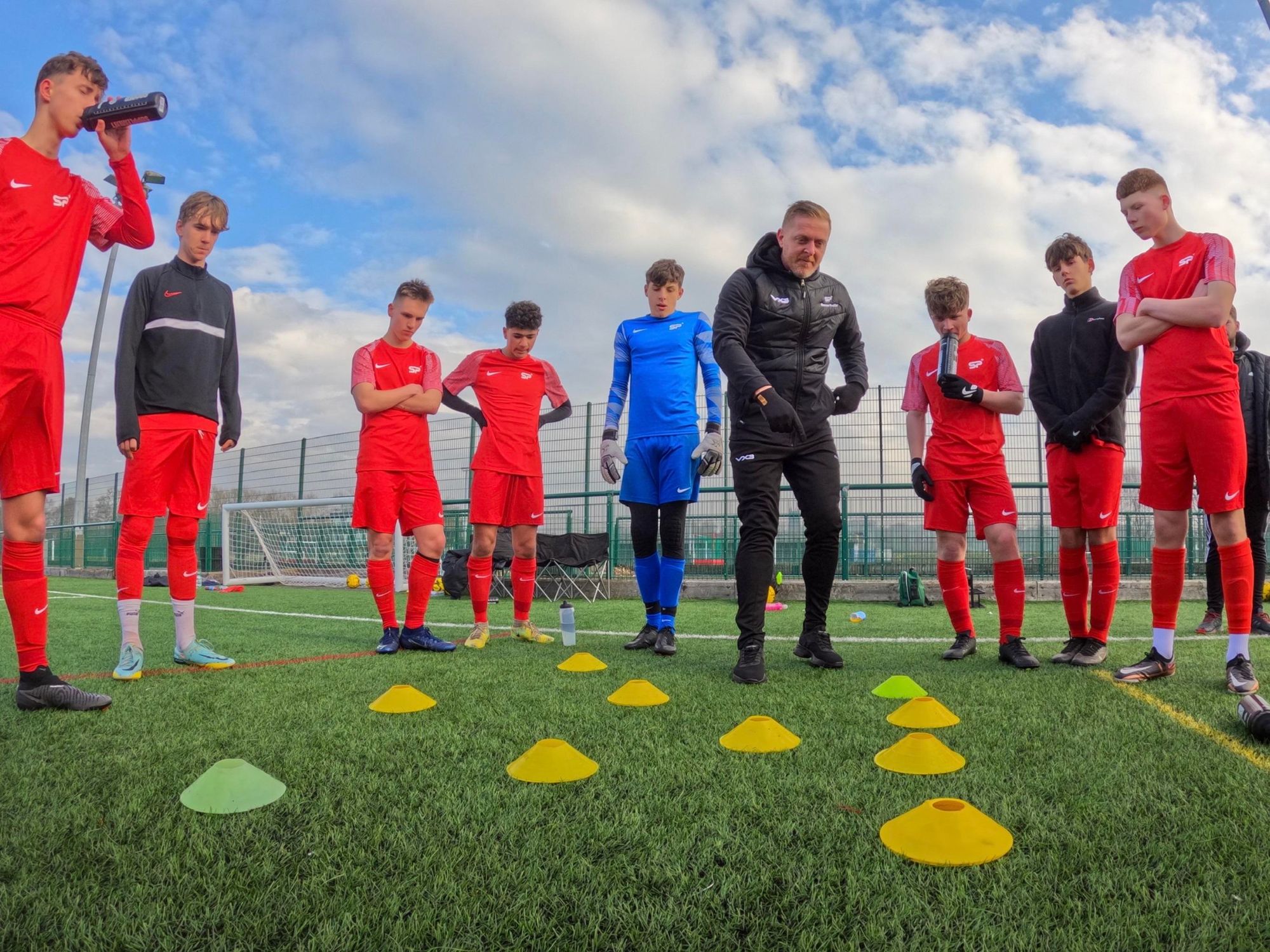 Soccer Profile (Devon) Academy players in training session at Liverpool ...